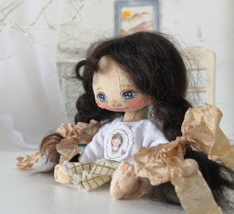 Handmade cloth rag dolls Art dolls Small doll Decorative doll Collector ...
