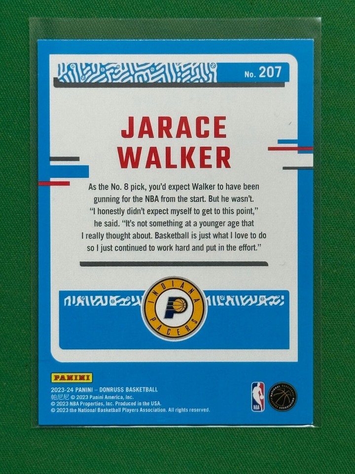2023-24 Panini Donruss Basketball Rated Rookie #207 Jarace Walker RC | eBay