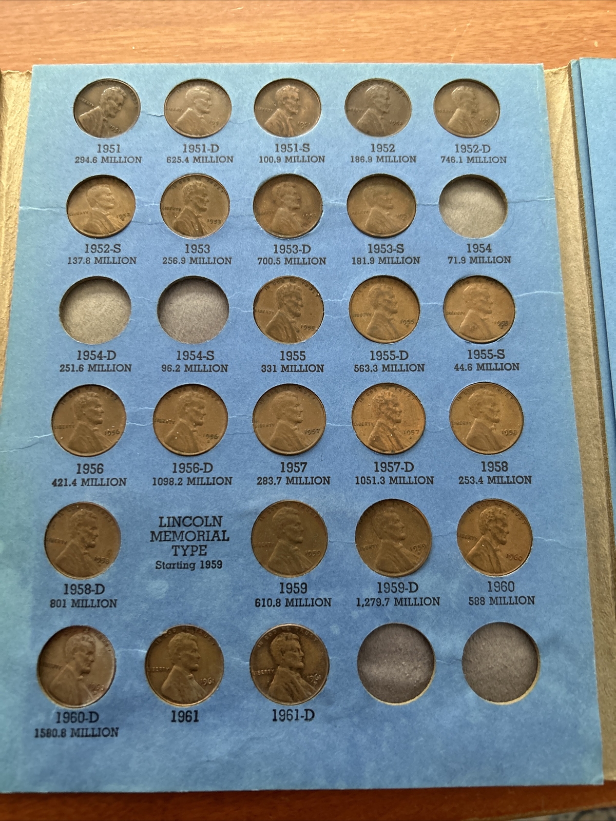 Lincoln Head Cent Collection Starting 1941 Number Two Whitman Folder 46 ...