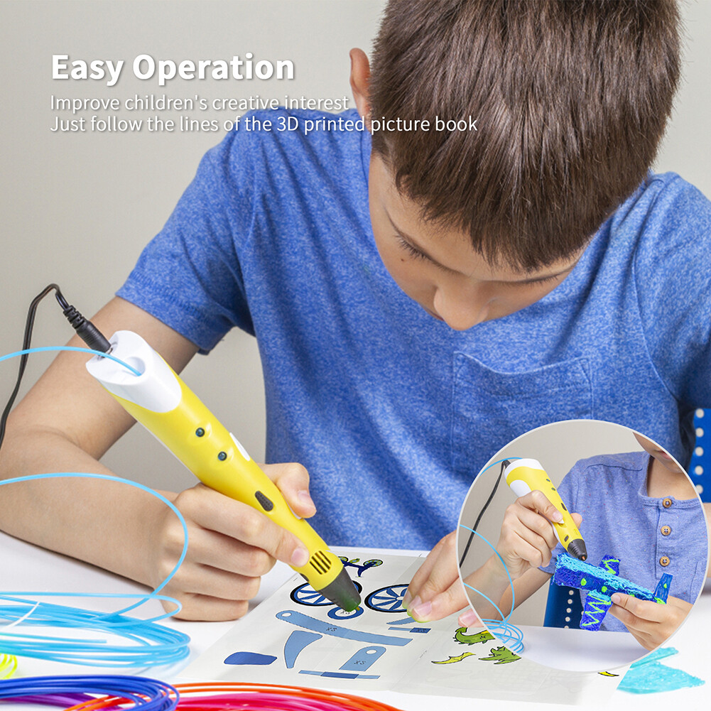 For Children PVC Drawing Board Paper Molds Colourful Patterns 3D Pen ...