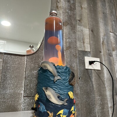 VTG Lava Lamp 90s Nautical Ocean Theme Whale Orca Dolphin Under The Sea ...