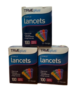 300 True Plus Lancets Blood Glucose Exp 6/29+ Free shipping | eBay