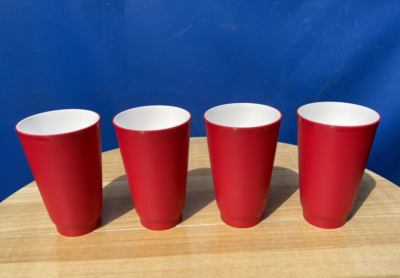 Tupperware Tumbler Allegra tall cups set of 4 color red - 450ml each ...