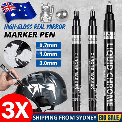 Nib Silver Art Liquid Mirror Chrome Marker Pen Smooth Long-Lasting 0.7 ...