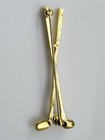 Golf Ball and Putter Clubs Brooch Pin Gold Tone Faux Pearl Golfing ...