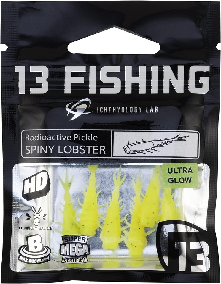 13 Fishing Spiny Lobster Radioactive Pickle Ice Fishing Soft Plastics ...