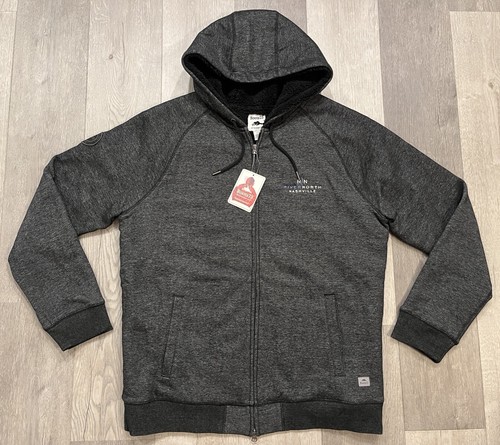 Roots 73 Men’s Charcoal Gray Sherpa Lined Copperbay Hoodie - Large | eBay