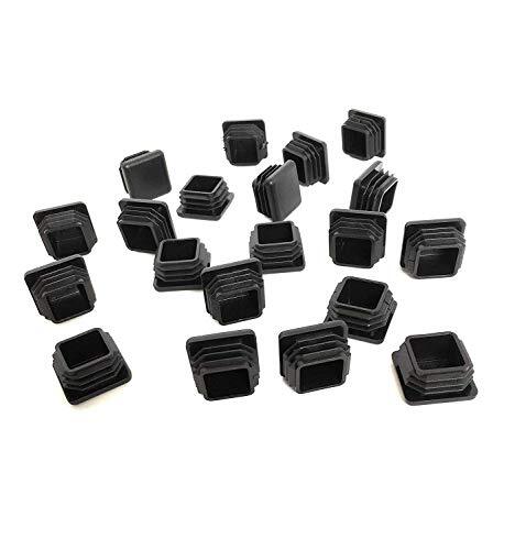 (Pack of 20)1″ Square Tubing Black Plastic Plug,1 Inch End Cap 1″x1 ...