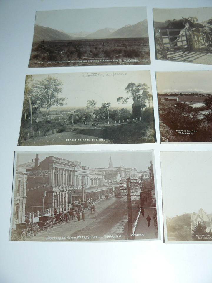 8 x New Zealand Real Photo Postcards to include the town of Timaru ...