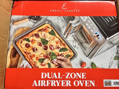 Emeril Lagasse Dual-Zone Air Fryer Oven DZEL24-02 Removable Divider ...