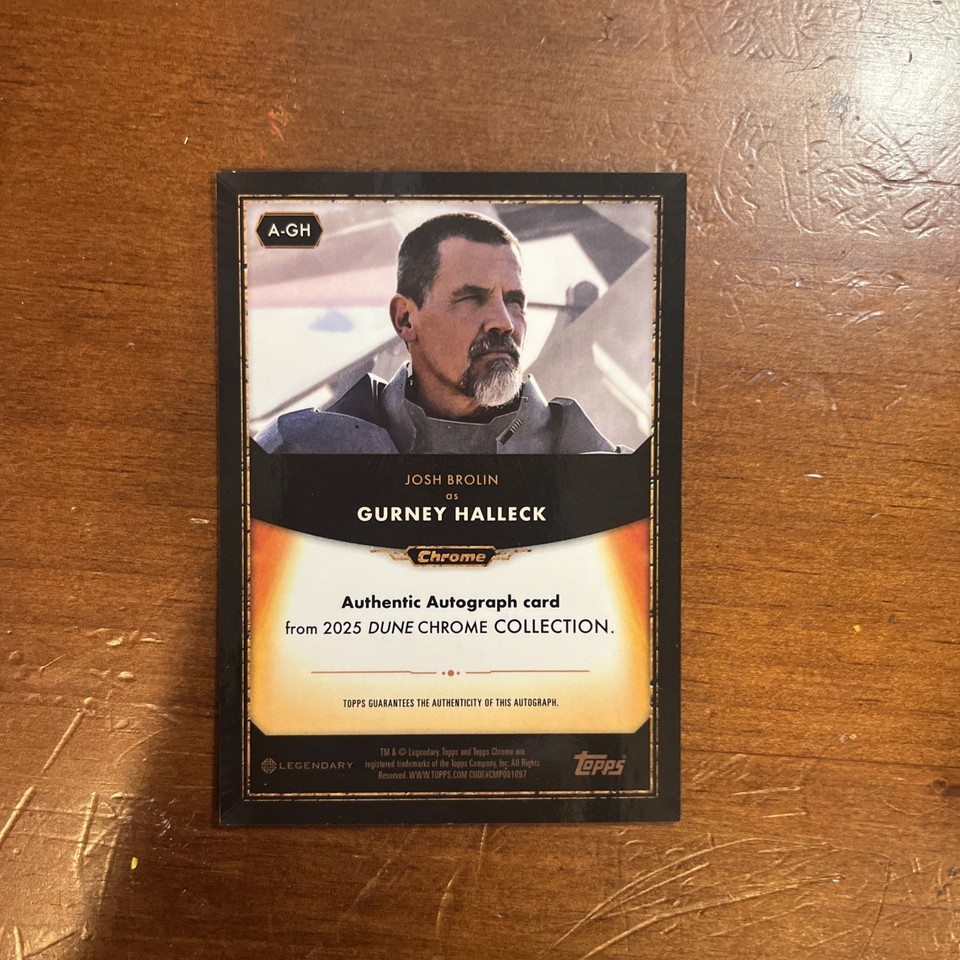 2024 Topps Dune Chrome Josh Brolin As Gurney Halleck Auto Autograph ...
