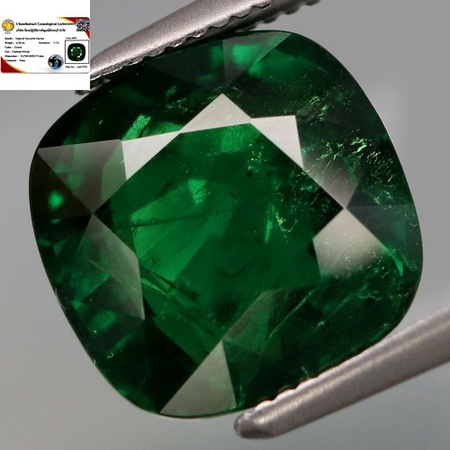 4.78Ct.FREE! Certificate Best Color Natural BIG Top Green Tsavorite ...