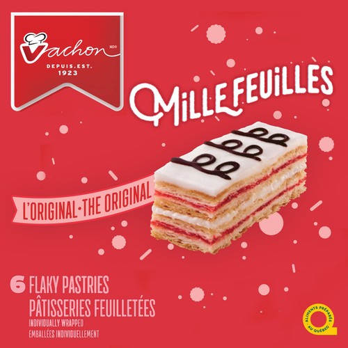 VACHON Mille Feuilles Flaky Pastries Pack of 6 Individually Wrapped ...