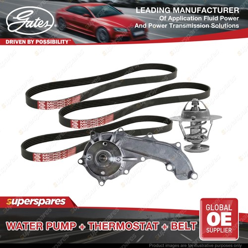 Gates Water Pump + Thermostat + Belt Kit for Toyota Hilux RZN149 RZN154 ...