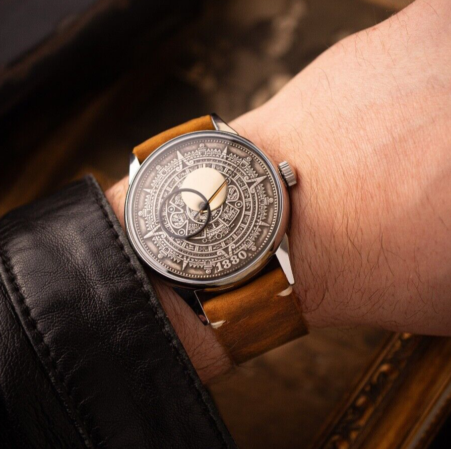 Aztec calendar, Vintage watch, MARRIAGE WATCH, 1980s Copernicus watch ...