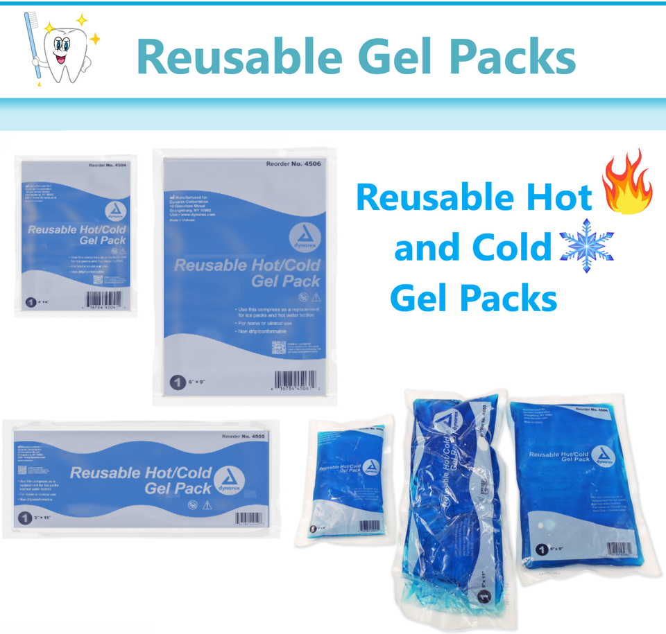 Reusable Flexible Comfort Gel Ice Pack Hot/Cold Pac Non Toxic 3 Sizes ...