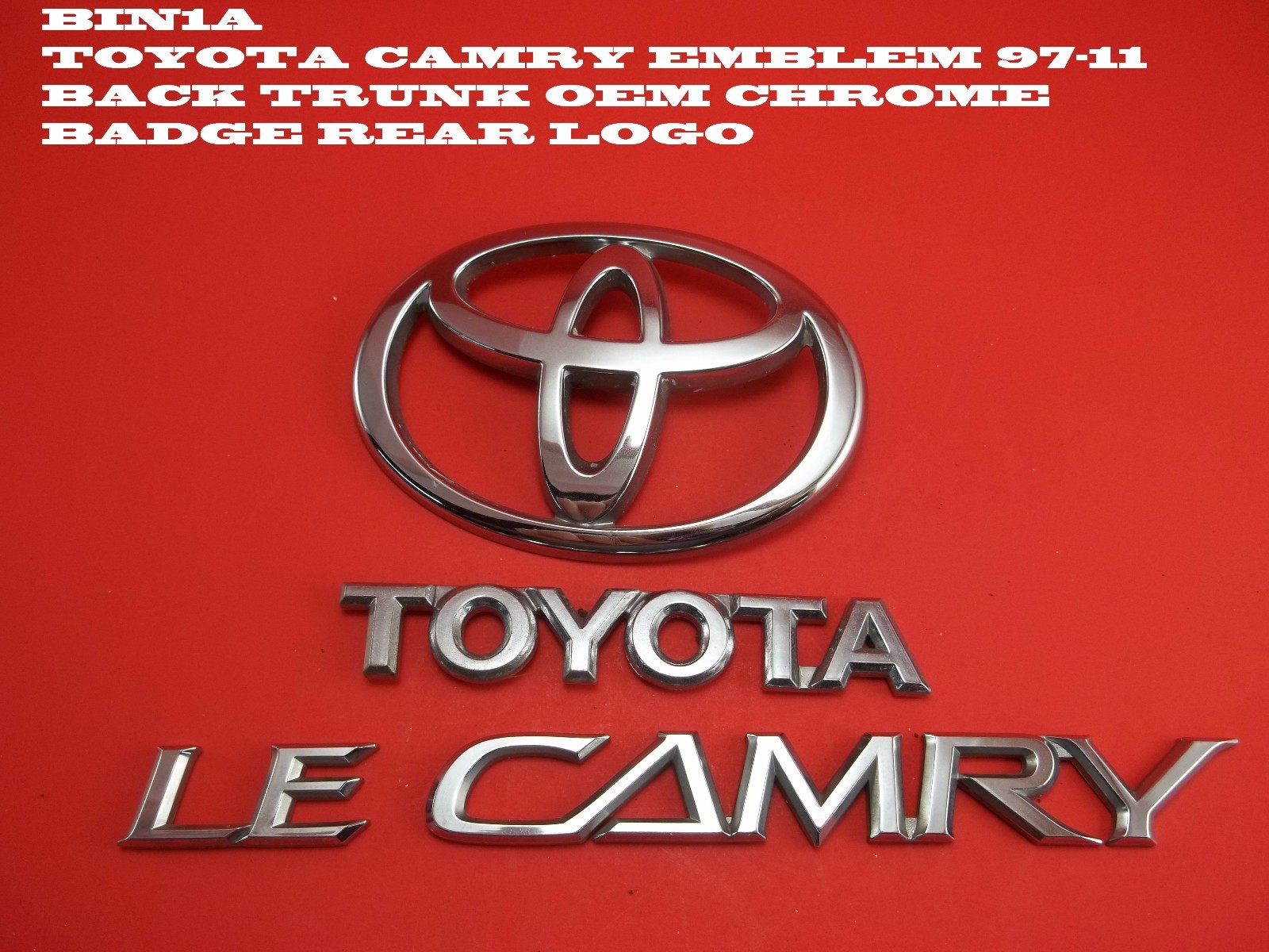 TOYOTA CAMRY EMBLEM 97-11 BACK TRUNK OEM CHROME BADGE REAR LOGO | eBay