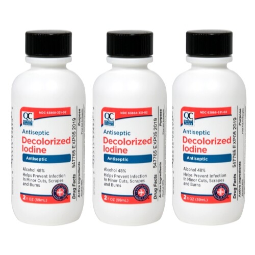 3 Pack Quality Choice Iodine Decolorized 2Oz Each | eBay