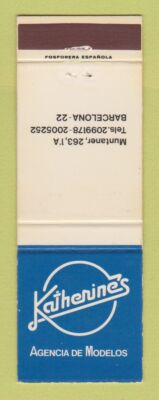 Matchbook Cover - Katherine's Agencia de Modelos Barcelona Spain | eBay