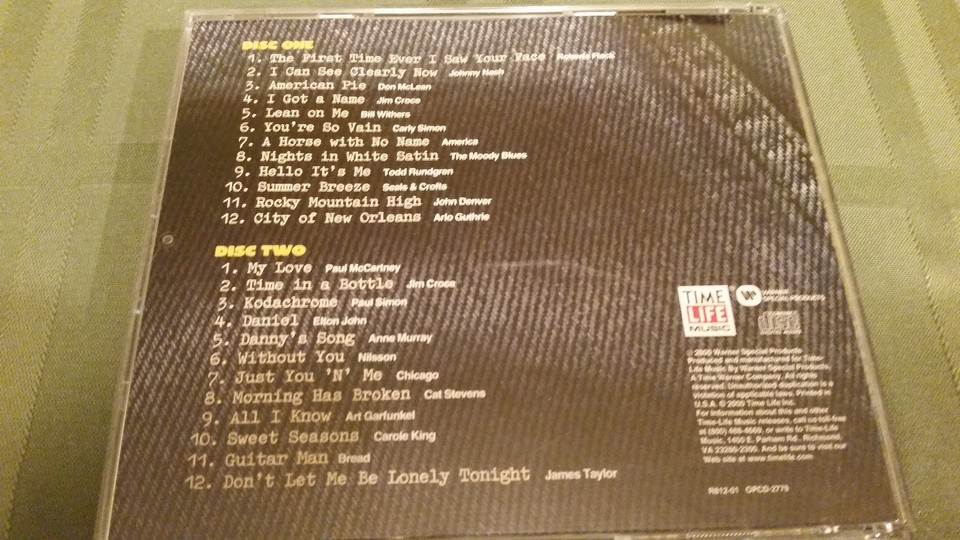 TIME LIFE MUSIC SINGERS AND SONGWRITERS 1972 AND 1973 2 CD SET FREE ...