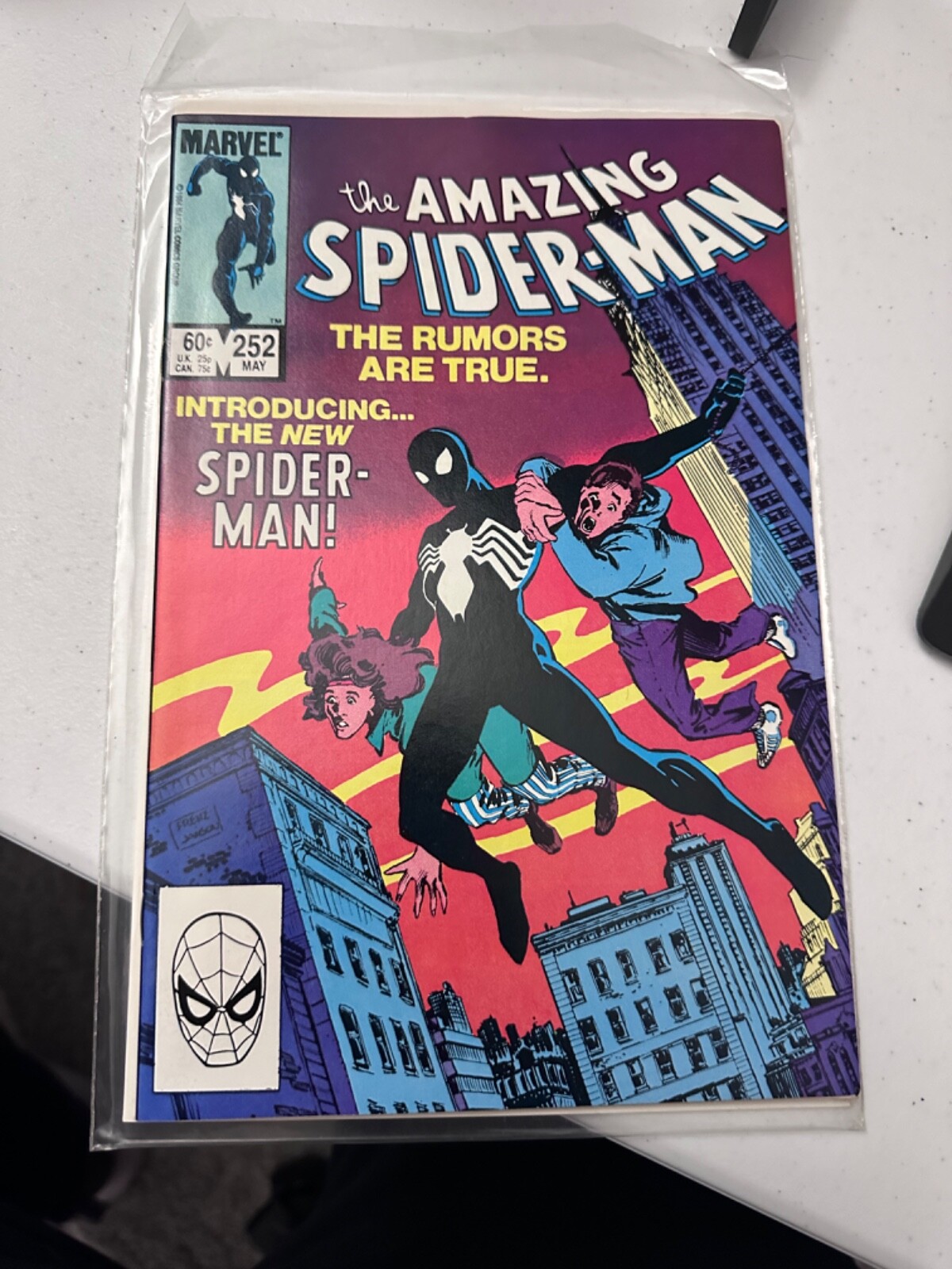 1984 MARVEL COMIC AMAZING SPIDER-MAN 252 KEY ISSUE 1st black suit ASM ...