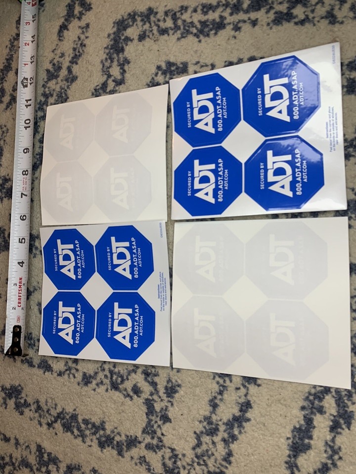 4 Sheets - SECURED BY HOME SECURITY WINDOW STICKER DECAL SIGN | eBay