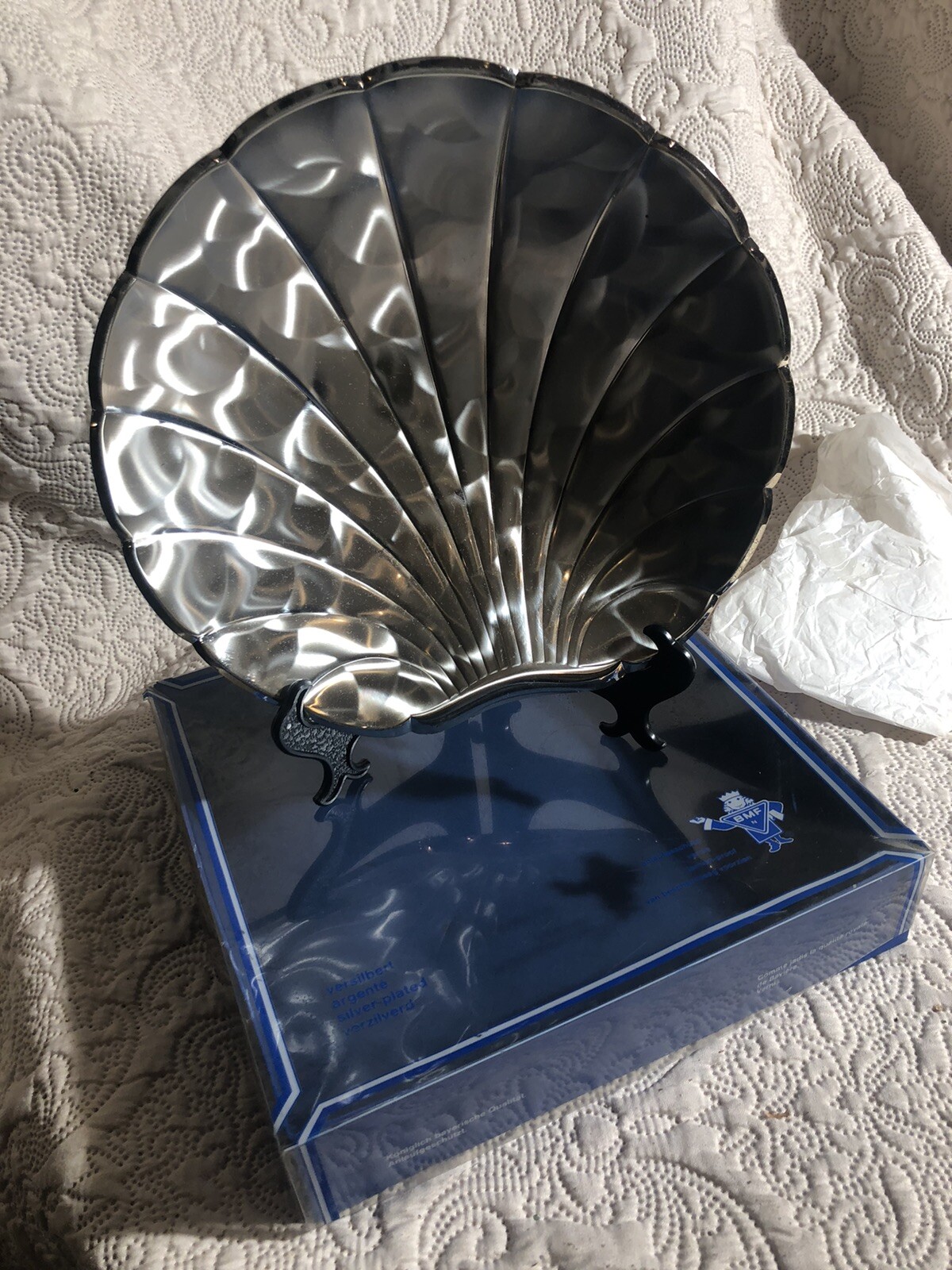 VINTAGE BMF MADE in GERMANY SILVERPLATED 3 FOOTED DISH / SHELL / SERVER | eBay