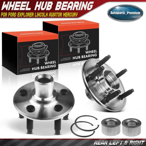 2x Rear LH & RH Wheel Hub Bearing Assembly for Ford Explorer Mercury ...