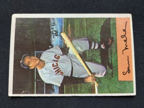 1954 Bowman Baseball Card # 22A Sam Mele - Chicago White Sox (VG/EX) | eBay