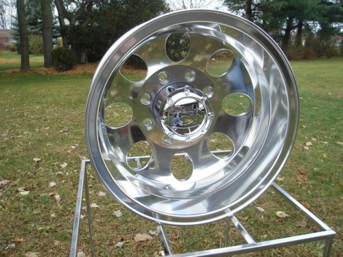 4) 16"X6 GMC CHEVY 8 LUG (ALCOA STYLE) DUALLY POLISHED WHEELS 167 ION ...