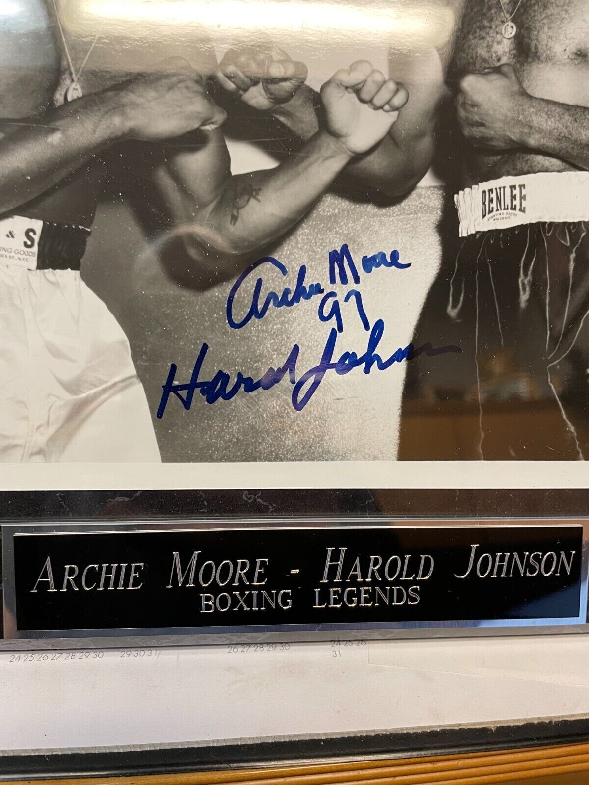 ARCHIE MOORE VS HAROLD JOHNSON SIGNED 8X10 PICTURE WITH C/A | eBay