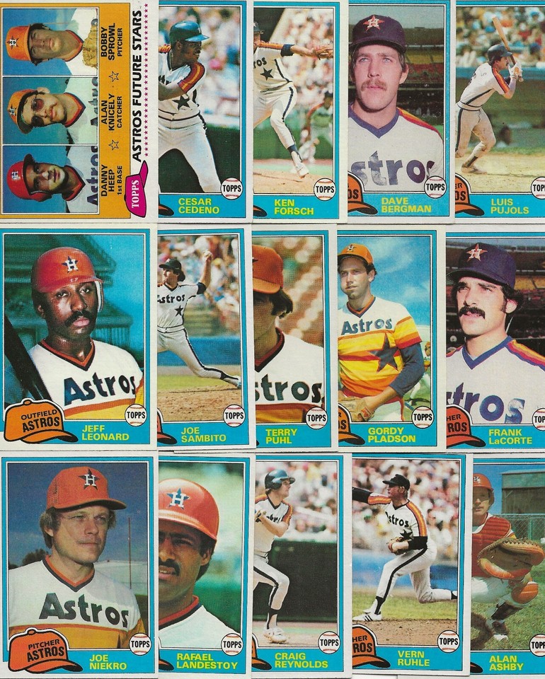 HUGE lot 1250 Different Houston Astros BB Cards 1966 - 2023 Bagwell ...
