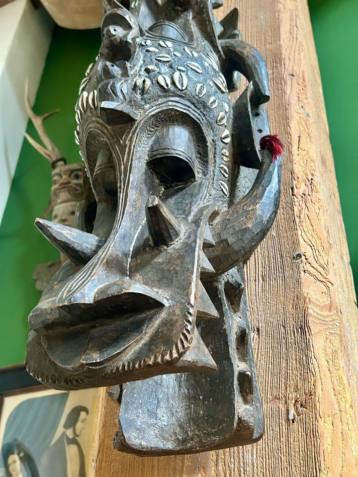 African Senufo Fire Spitter Janus Double Helmet Mask | eBay UK