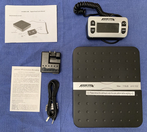 Accuteck Shippro 110Lbs X 0.1 Oz. Digital Shipping Postal Scale, Black ...