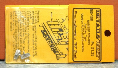 DETAILS WEST HO NUMBER BOARDS AUXILIARY TYPE for ALCO SWITCHERS # NB ...