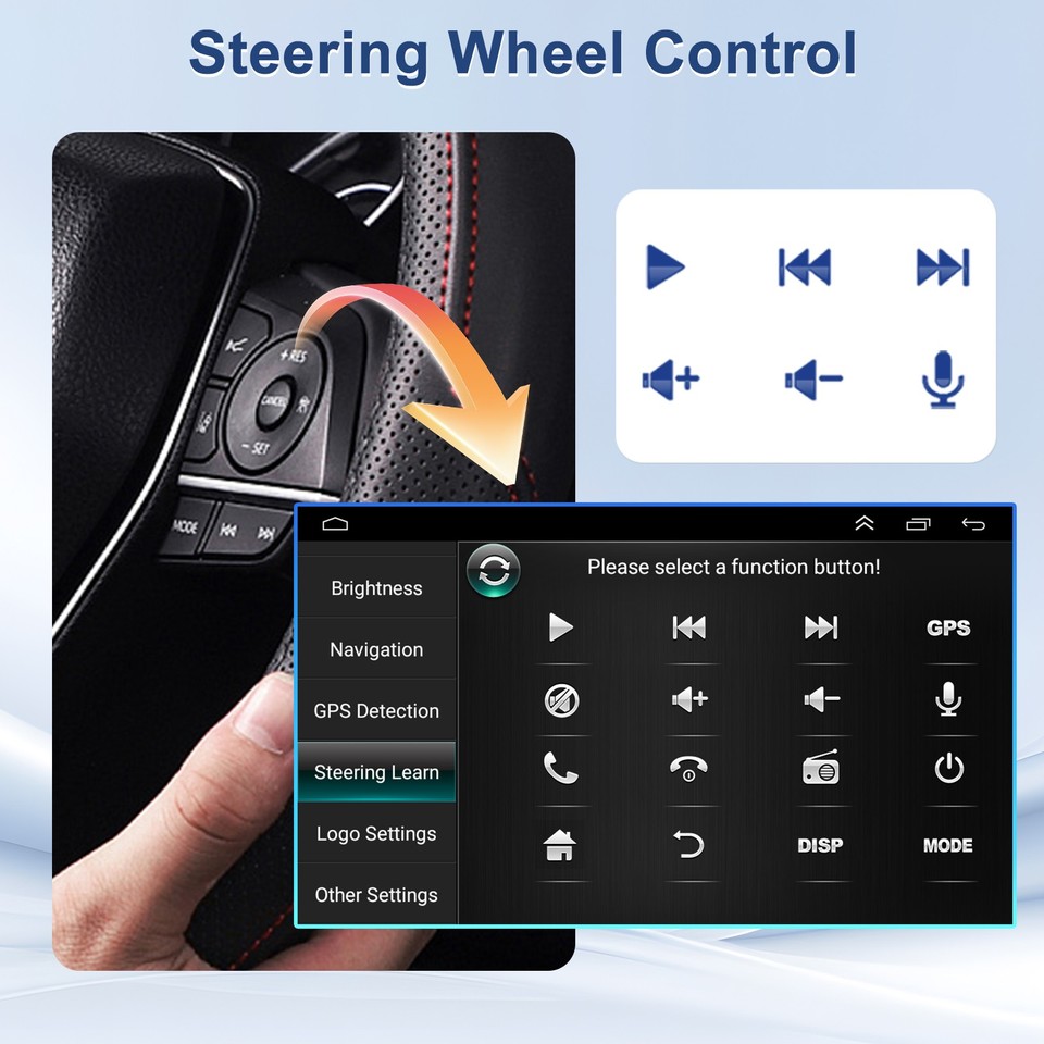 2DIN 10'' Rotatable Android 13 Touch Screen Fit For Carplay Car Stereo ...