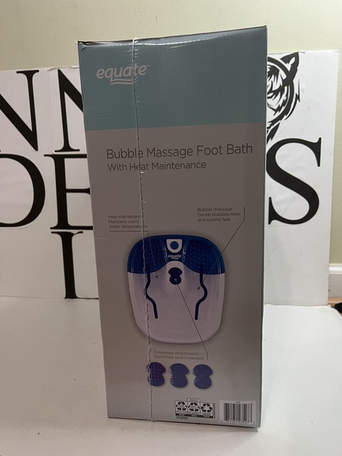 EQUATE Toe Touch Control Bubble Massage Foot Bath Blue for sale online ...