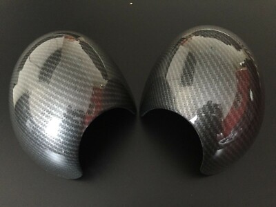 CARBON WING MIRROR COVERS FITS MK1 MINI COOPER S ONE CONVERTIBLE R50 ...