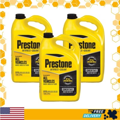 3 Prestone All Vehicles - 10yr/300k mi- Antifreeze+Coolant (1 Gal ...