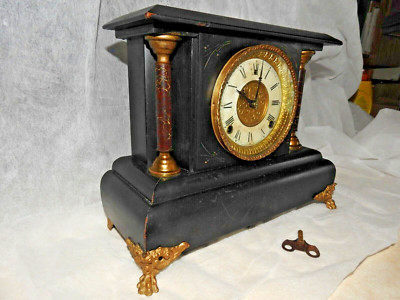 Antique Wm. Gilbert "COLONIA" MANTLE CLOCK Orig. Finish-Restoration or ...