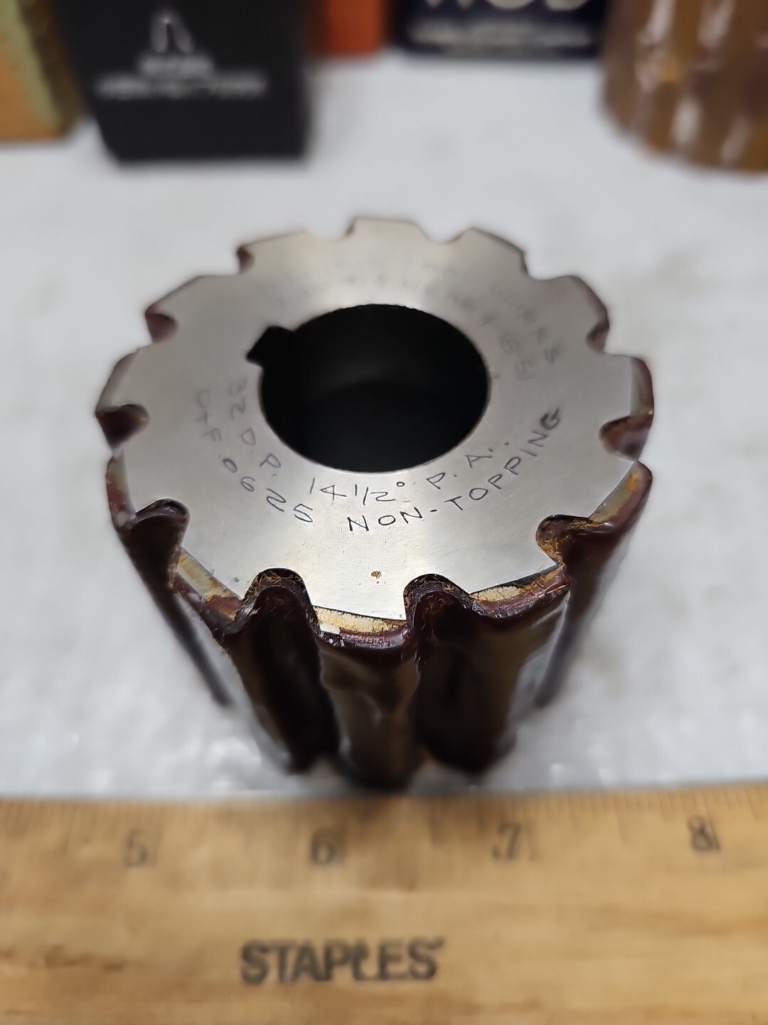 ILLINOIS M2 GEAR HOB CUTTER 32DP 14.5°PA RH NON TOPPING HOB, 1" ARBOR ...