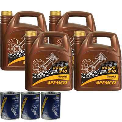 16L PEMCO iDRIVE 340 5W-40 Motoröl API SN/CF ACEA A3/B4 inkl. Motor ...