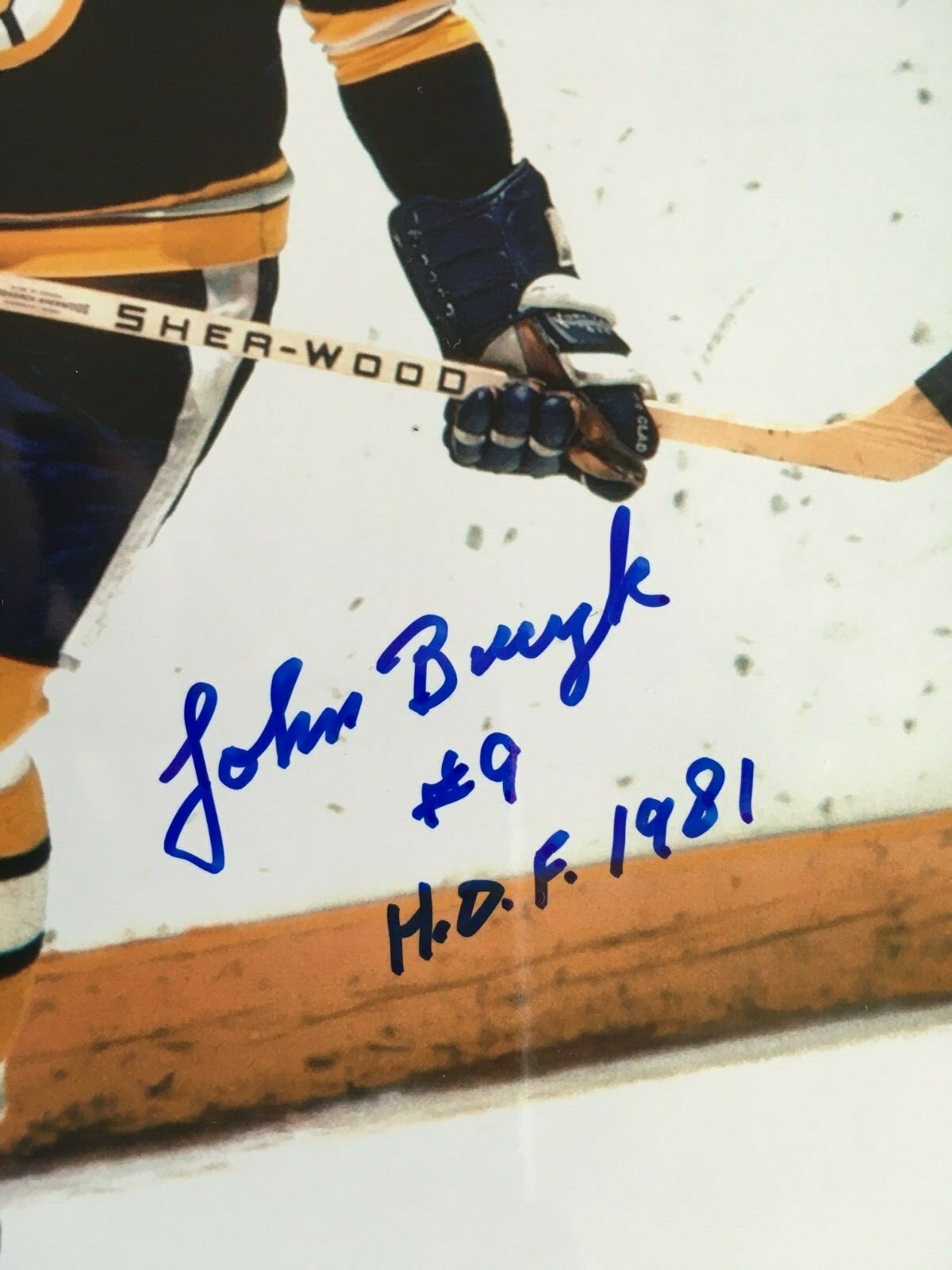 JOHN BUCYK AUTOGRAPHED 8 X 10 PHOTO W/ 'HOF' INSC. J.S.A. AUTHENTICATED ...