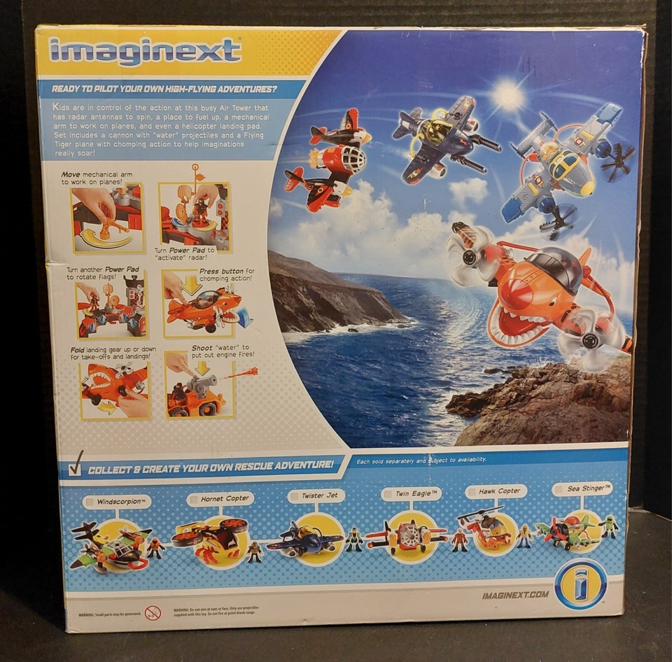 2015 Fisher Price Imaginext Sky Racers Gift Set, Flying Tiger, Airport ...