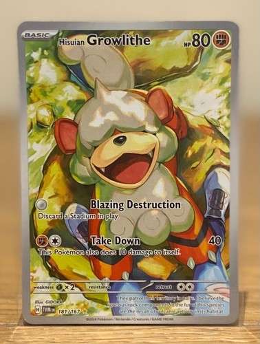 Growlithe 181/167 SV06: Twilight Masquerade Pokemon TCG NM/M - Free ...