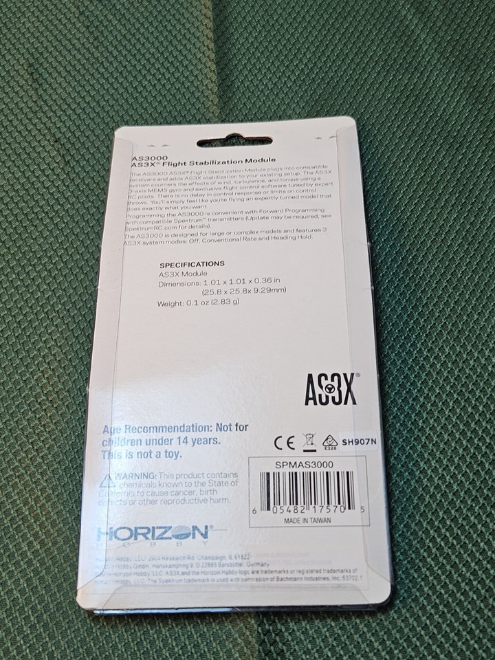 Spektrum AS3000 AS3X Flight Stabilization Module Gyro SPMAS3000 | eBay
