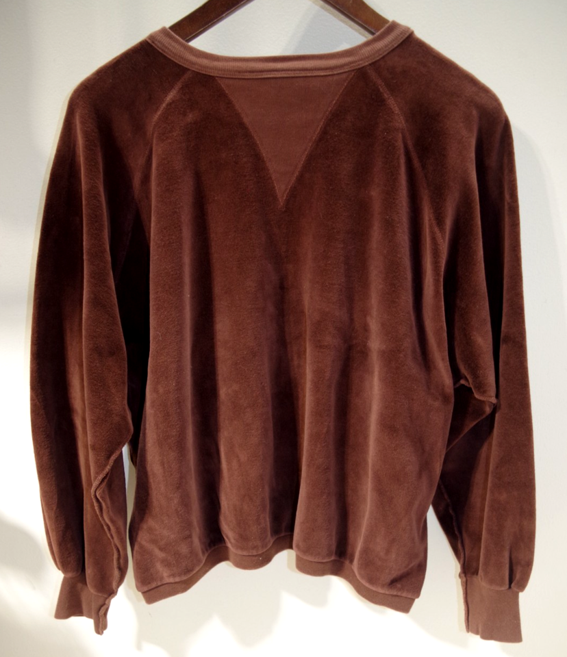 J7 Vintage Sonia Rykiel Shirt XL Brown Velour Cardigan Top Made in ...