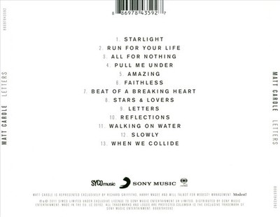 MATT CARDLE - LETTERS NEW CD 886978435927| eBay