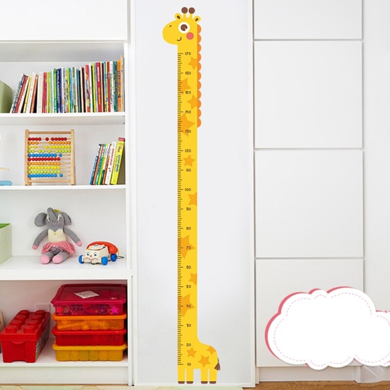 Kids Room Height Growth Chart Ruler for Kids Removable Wall Sticker PVC ...