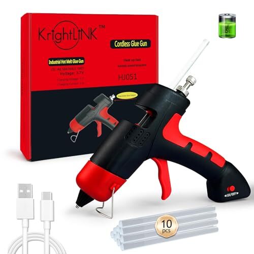 Cordless Hot Glue Gun, Fast Preheating Hot Melt Glue Gun, Mini Glue Gun ...